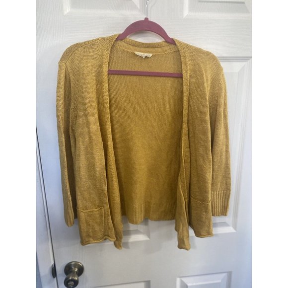 Eileen Fisher | Sweaters | Eileen Fisher Size M Mustard Yellow Open ...